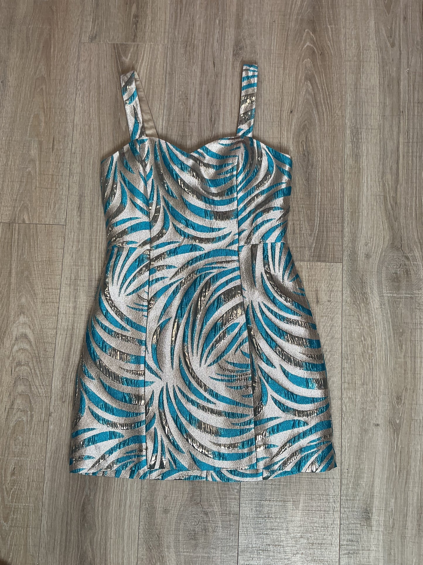 Lilly Pulitzer Arlene Skirted Romper Breezy Aqua Midnight Sparks Broca ...